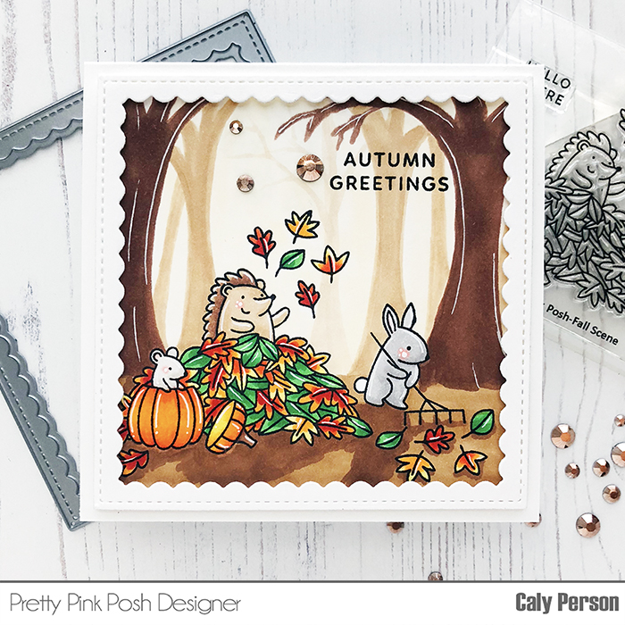Pretty Pink Posh – Fall Scene – Caly Person