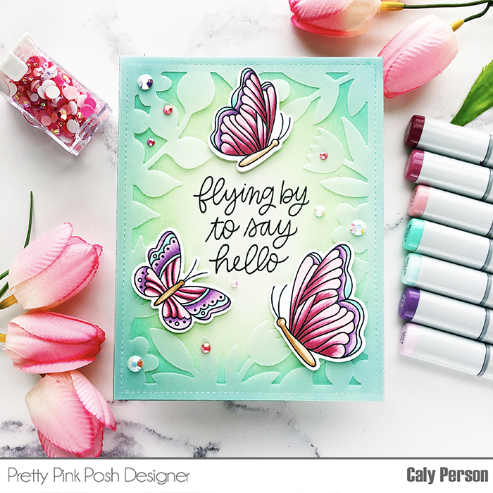 Pretty Pink Posh – Beautiful Butterflies in a Spring Frame – Caly Person