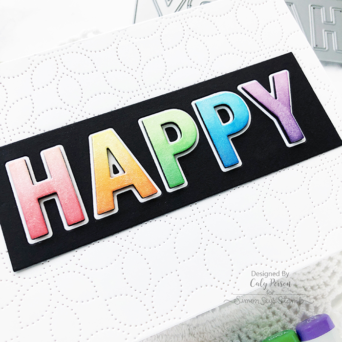 Simon Says Stamp – Rainbow Large Outline Happy – Caly Person