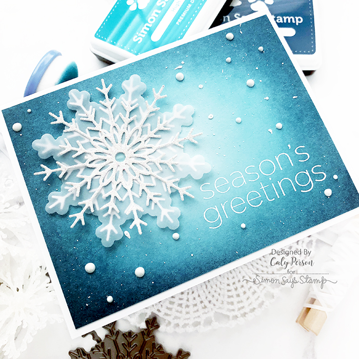 Simon Says Stamp – Die-cember – Dainty Snowflake – Caly Person