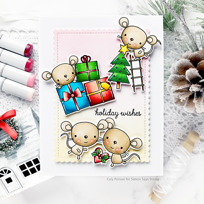 Reverse Confetti – Yuletide Mice – Caly Person