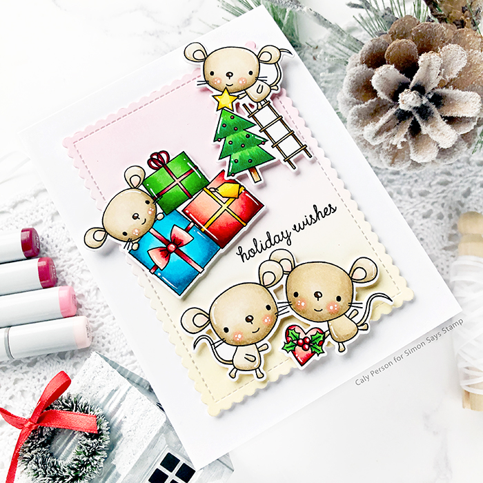 Reverse Confetti – Yuletide Mice – Caly Person