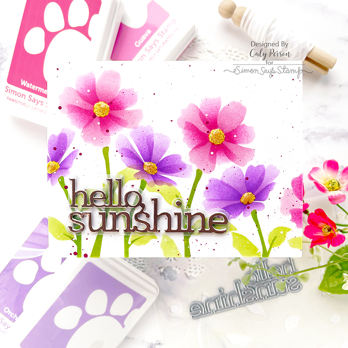 Simon Says Stamp – Layering Cosmos – Caly Person