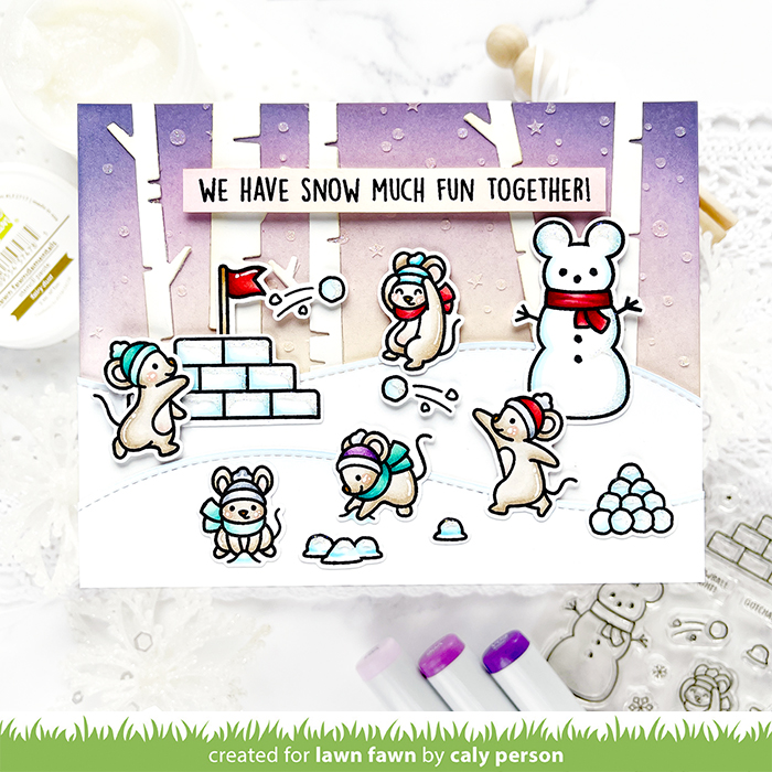 Lawn Fawn – Inspiration Week – Snowball Fight – Caly Person