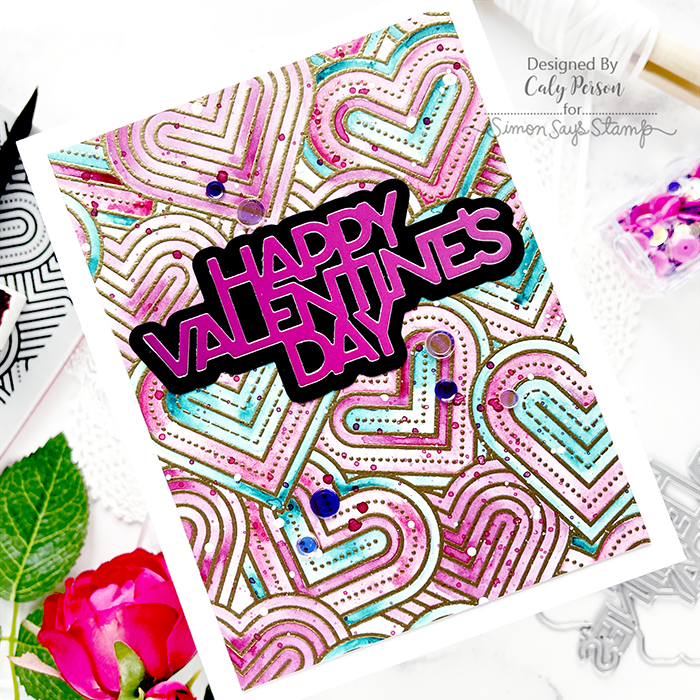 Simon Says Stamp – Jumbled Hearts – Caly Person
