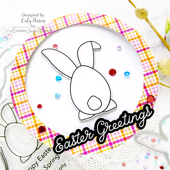Simon Says Stamp – Hippity Hoppity Spinner Card – Caly Person