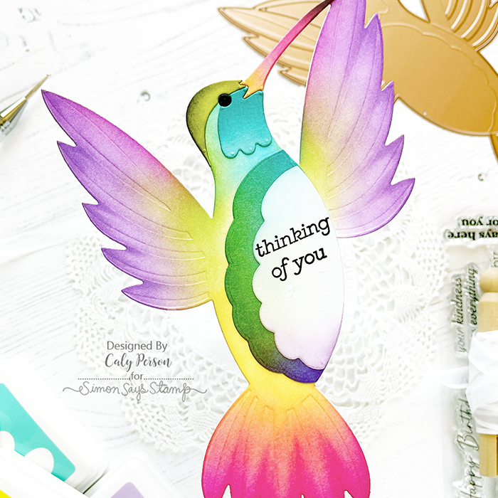 Spellbinders – Hummingbird-Shaped Card – Caly Person