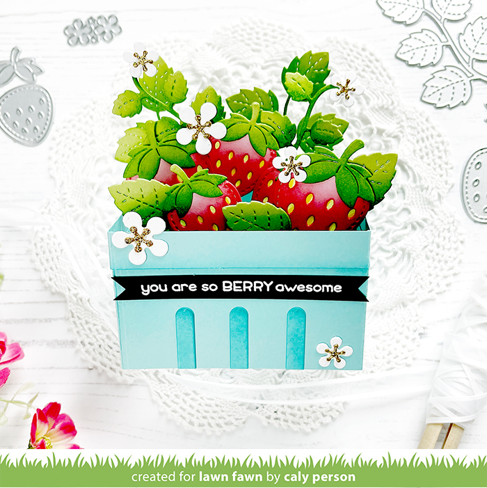 Lawn Fawn – Strawberry Basket Box Card – Caly Person