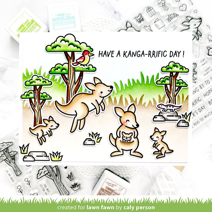 Lawn Fawn – Inspiration Week – Kanga-rrific – Caly Person