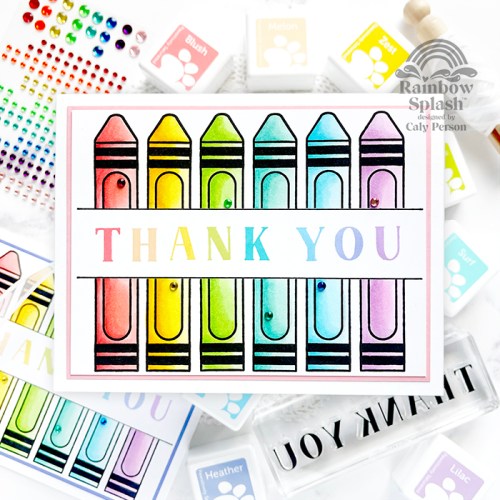 Rainbow Splash – Rainbow Thank You Schoolhouse Messages – Caly Person