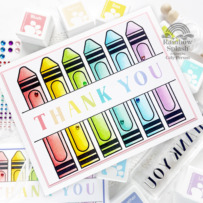 Rainbow Splash – Rainbow Thank You Schoolhouse Messages – Caly Person