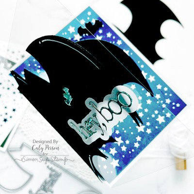 Simon Says Stamp – Big Bat Acetate Card – Caly Person