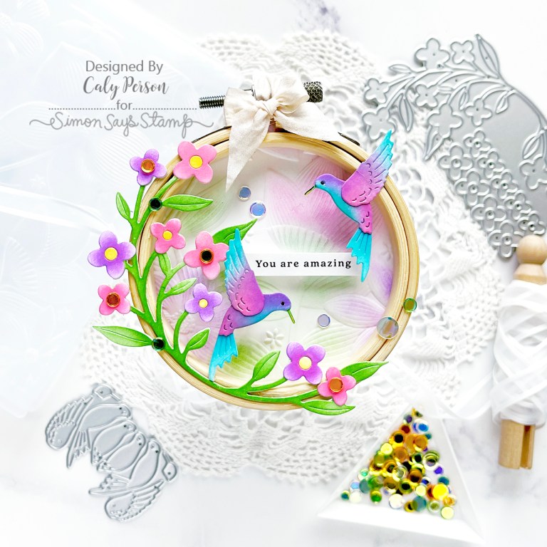 Simon Says Stamp – Delicate Hummingbird Duo Ornament – Caly Person
