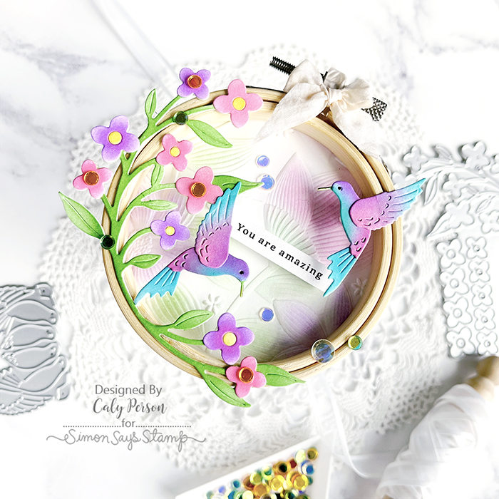 Simon Says Stamp – Delicate Hummingbird Duo Ornament – Caly Person