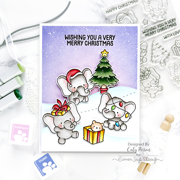 Simon Says Stamp – DieCember® 2024 – Festive Elephants – Caly Person