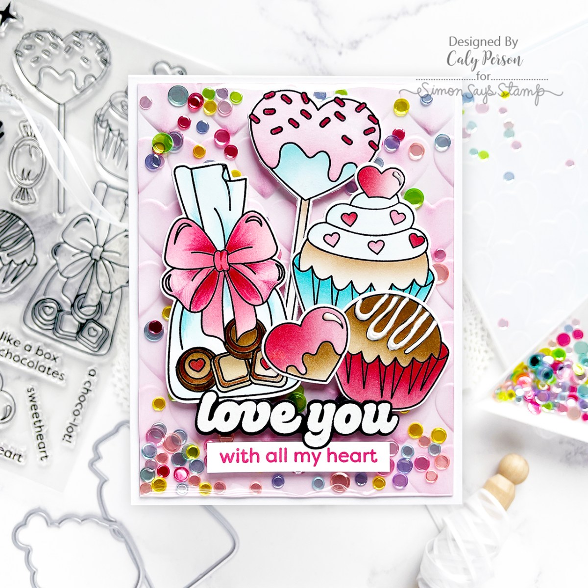 Simon Says Stamp – To Be Loved Release Blog Hop – Sweet Treats – Caly Person
