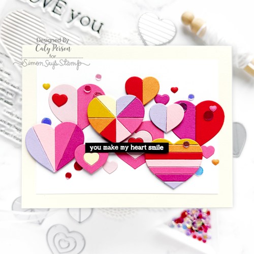 Simon Says Stamp – Geometric Hearts – Caly Person